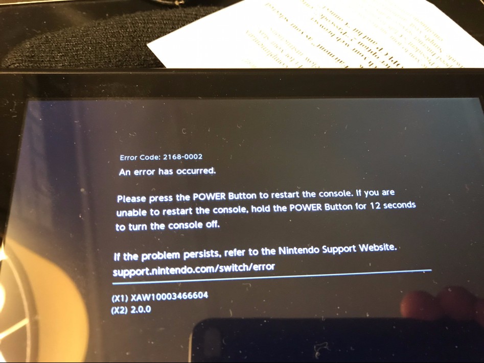 21680002 21101100 스위치 죽음의 에러에 대해