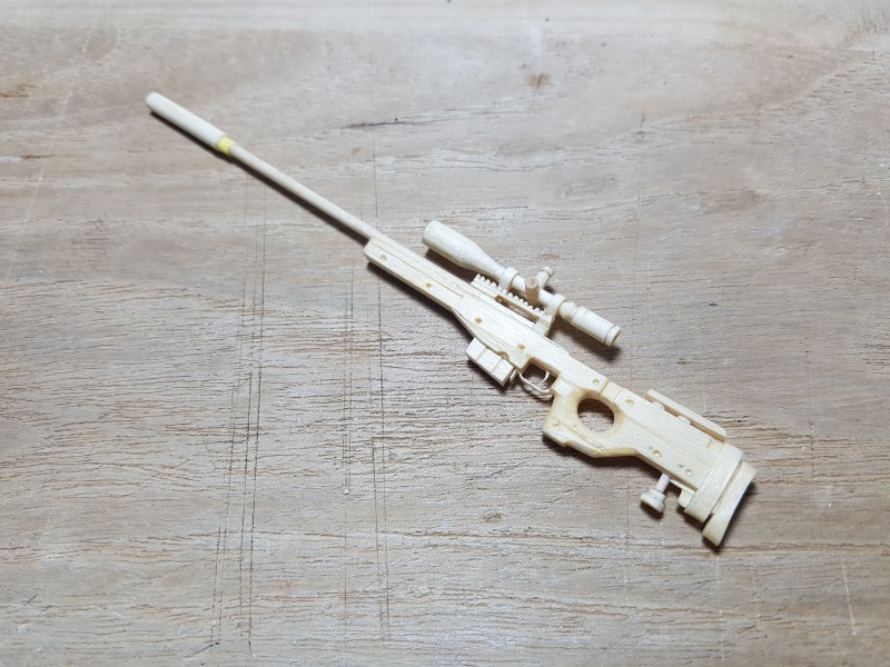 Kar98k , AWM-suppressor 만드는법! [1:10,나무젓가락 공예] | 프라모델 스케일모형 갤러리