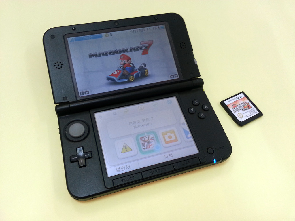 3DS XL 레드블랙마리오카트7포켓몬화이트2포켓몬XY예판권