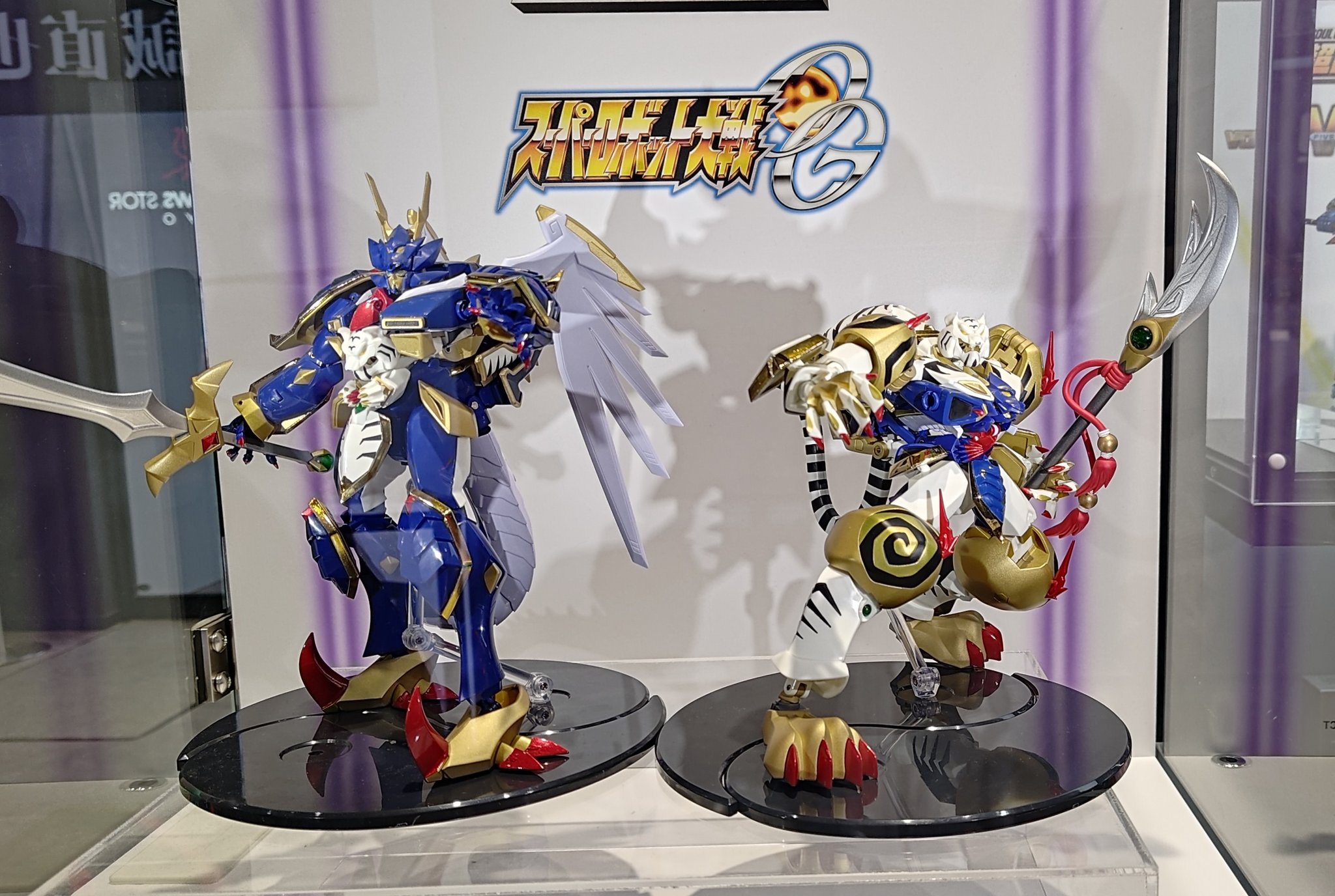 반다이 초합금혼 슈퍼로봇대전 OG 호룡왕용호왕 전시