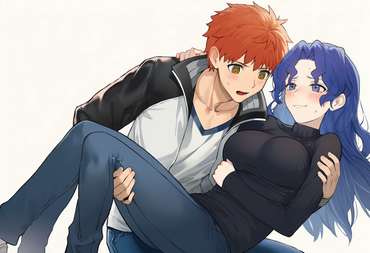 AI Fate의 TS 마토 신지와 커플이 된 에미야 시로