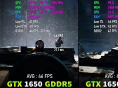 GTX 1650 GDDR5 vs GDDR6 게이밍 벤치마크 | PC 정보