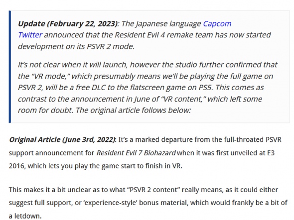 VR 때문에... | 바이오 하자드 RE:4