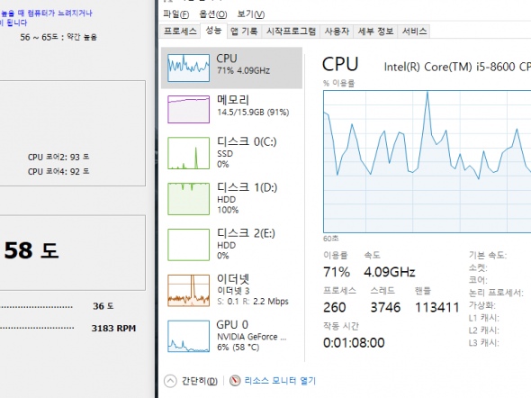 지금 내 cpu가 이제 죽여달라고 하는건가? | 유머 게시판