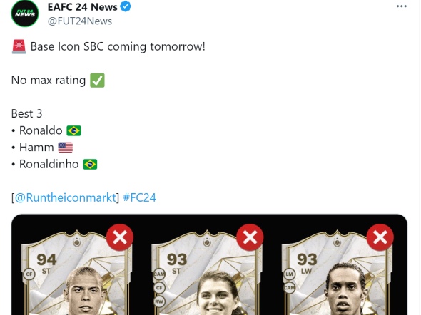 EA스포츠 FC24, SBC 오버롤 TOP3 | PC 게임 정보