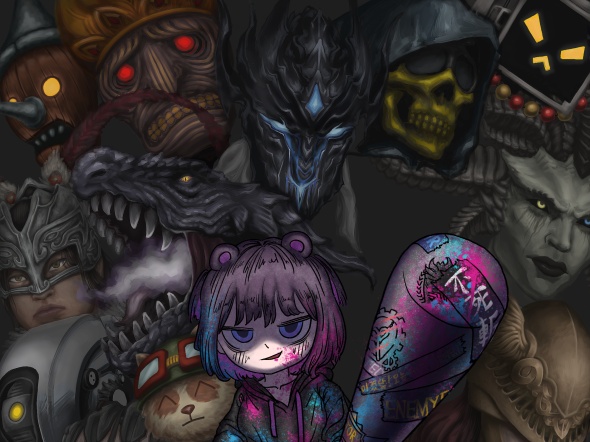 버튜버) 김띠모] 띰띰이 1000일 기념 팬아트! | 유머 게시판 | RULIWEB