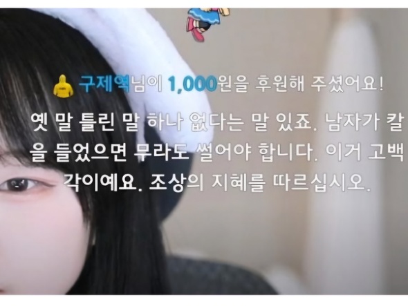 구제역이 여캠Bj 도네할때 띄웠던 메세지들 | 유머 게시판 | RULIWEB