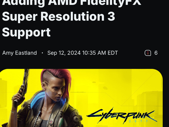 사이버펑크2077 fsr3 지원 업데이트 한다네