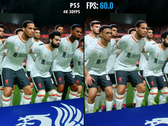 EA 스포츠 FC25 PS5 vs PS5 Pro 그래픽 비교